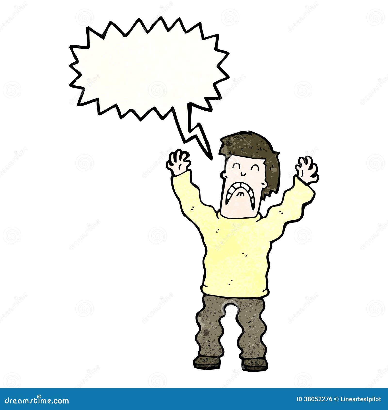 Cartoon terrified man stock vector. Illustration of cartoon - 38052276