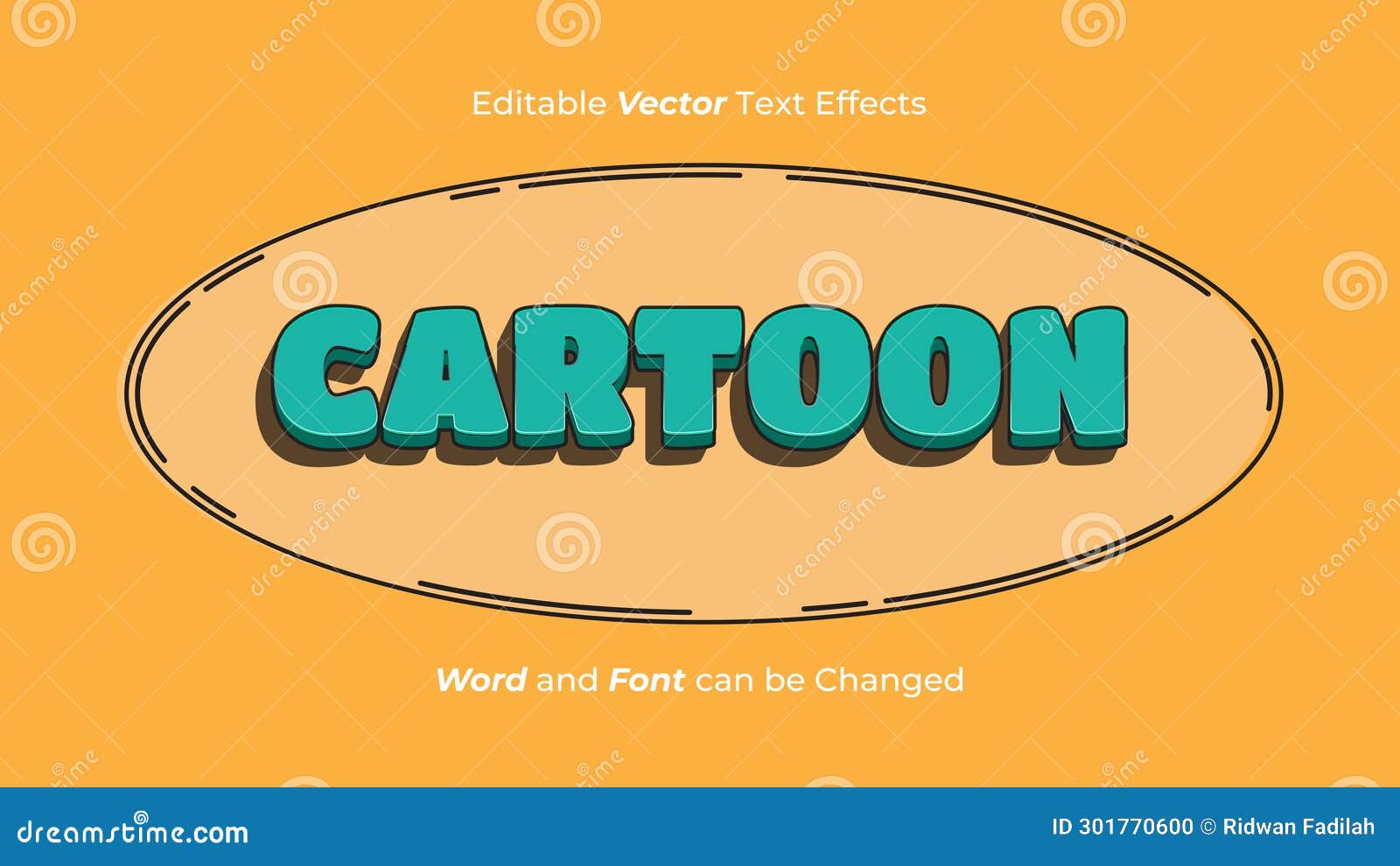 3D Editable Cartoon Vector Text Effects Stock Vector - Illustration of ...