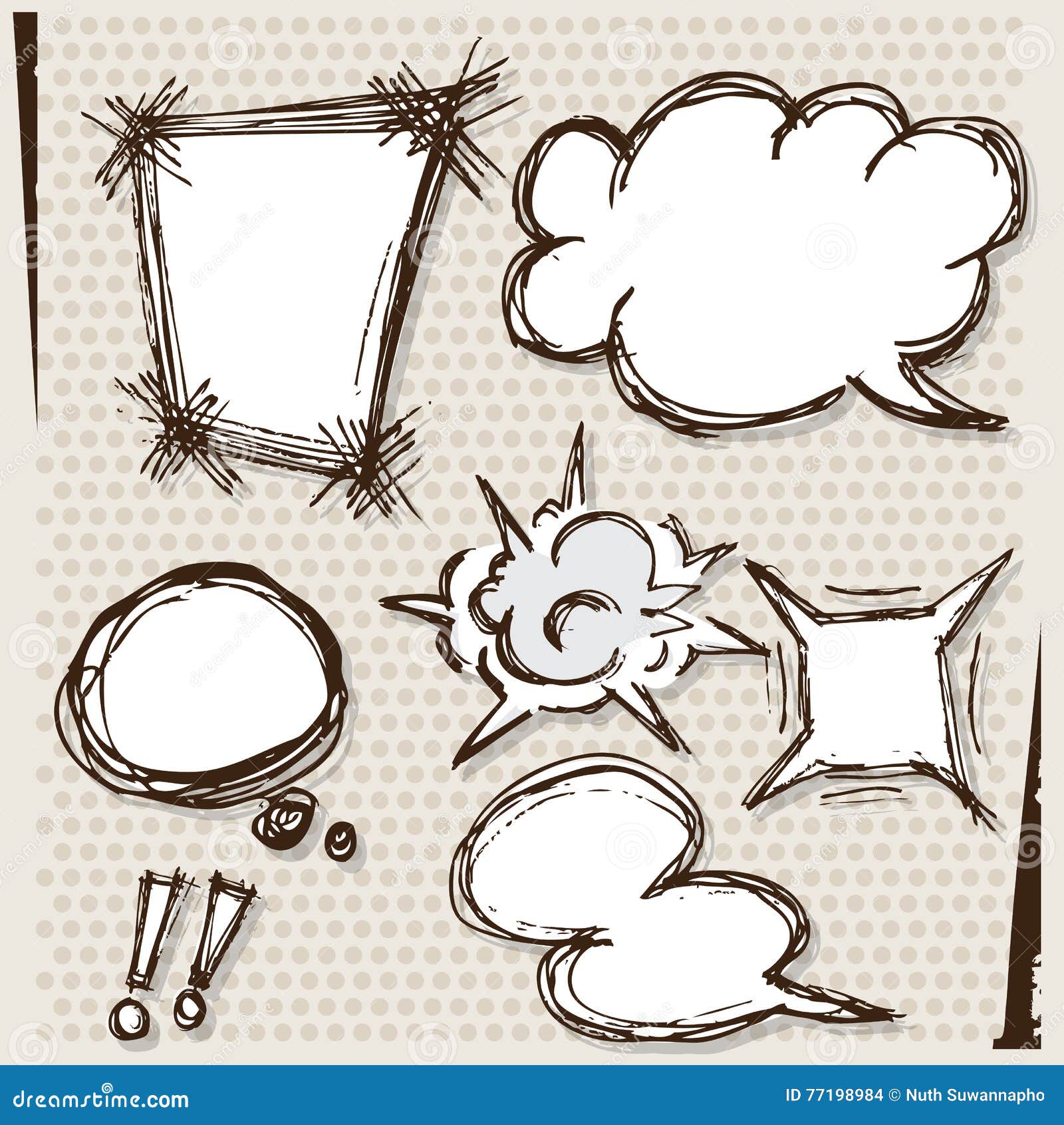 Cartoon text box stock vector. Illustration of drawing - 77198984