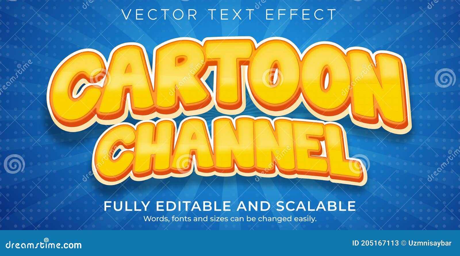 Cartoon Text Effect Comic Editable Text Style Stock Vector ...