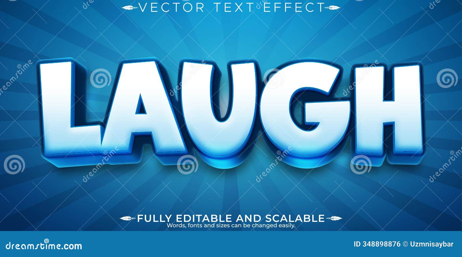Cartoon Text Effect, Editable Comic and Funny Text Style Stock Vector ...