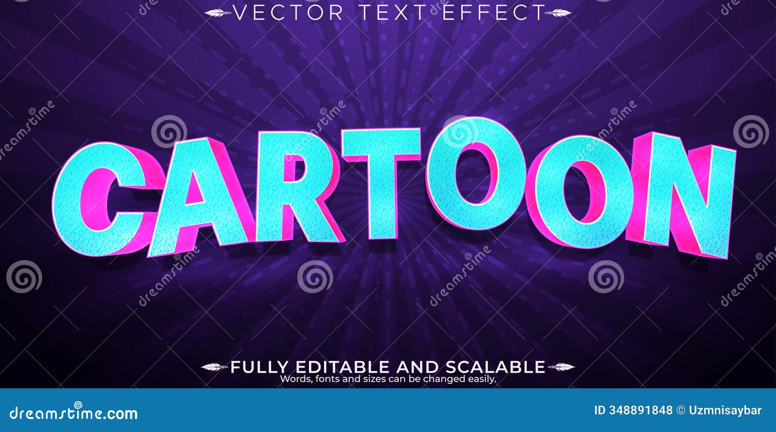 Cartoon Text Effect, Editable Comic and Pop Art Text Style Stock Vector ...