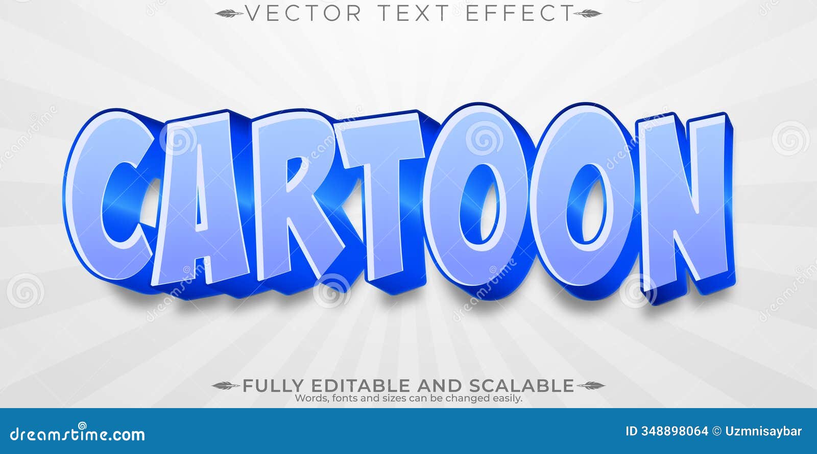 Cartoon Text Effect, Editable Comic and Retro Text Style Stock Vector ...