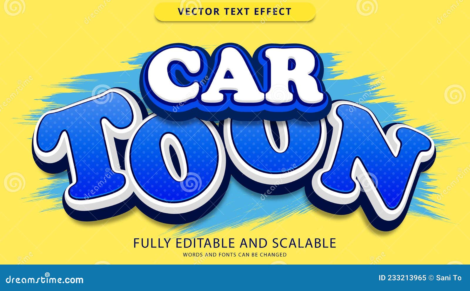 Cartoon Text Effect Editable Eps File Stock Vector - Illustration of ...