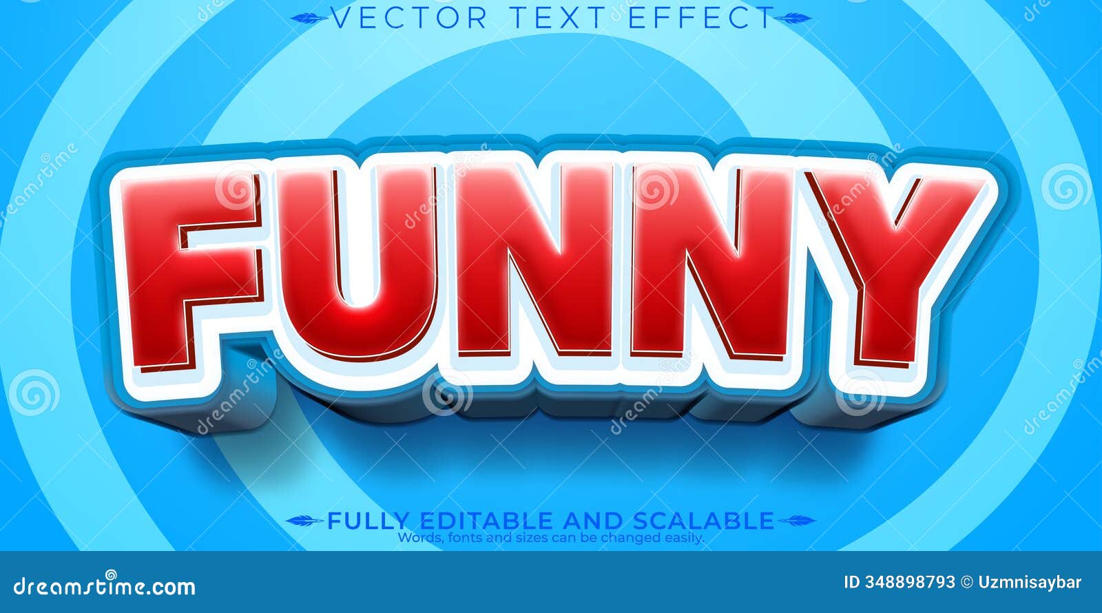 Cartoon Text Effect, Editable Kids and Comic Text Style Stock Vector ...