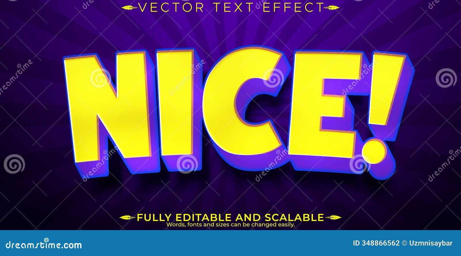Cartoon Text Effect, Editable Nice and Comic Customizable Font Style ...