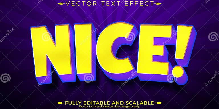 Cartoon Text Effect, Editable Nice and Comic Customizable Font Style ...
