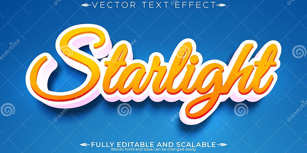 Cartoon Text Effect, Editable Star and Comic Customizable Font Style ...