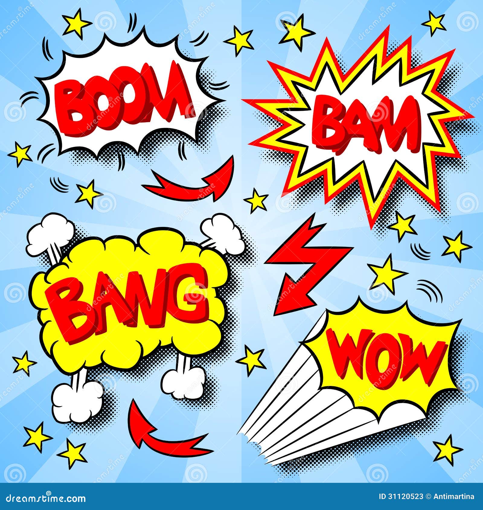 Cartoon Text Explosions | CartoonDealer.com #31120523