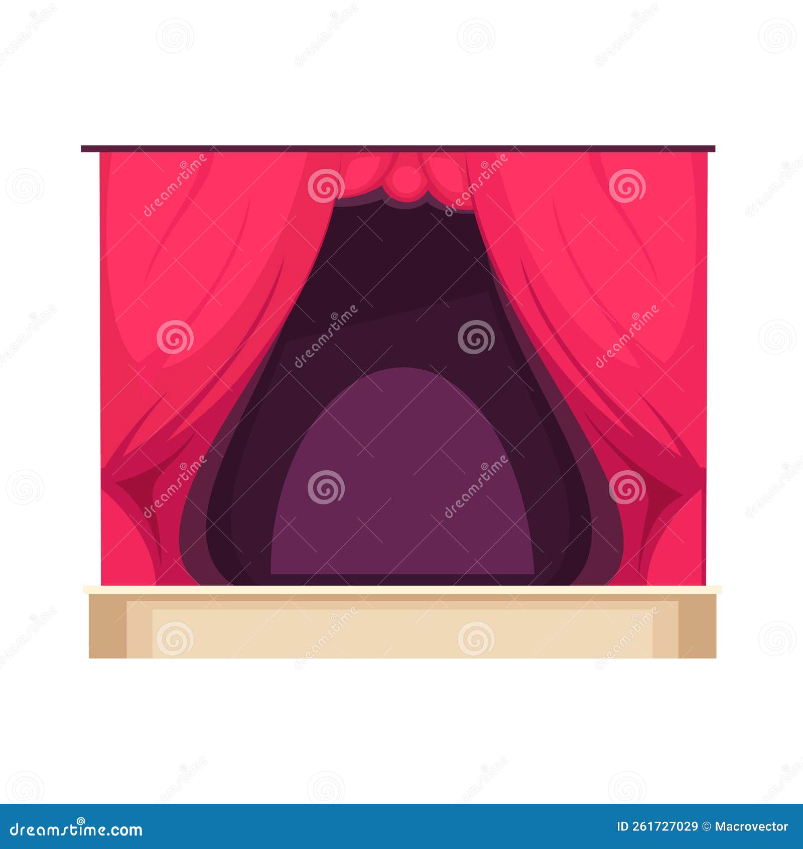 Cartoon Theatre Stage stock illustration. Illustration of singer ...