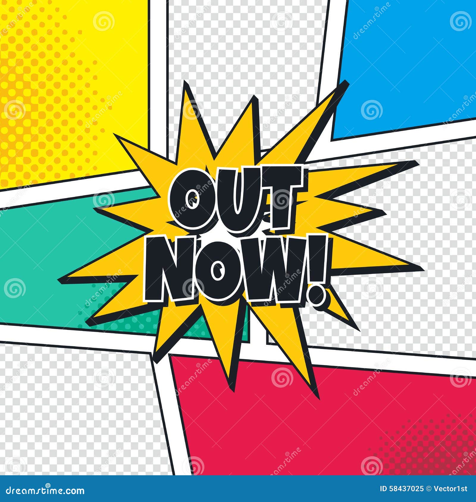 Cartoon Theme Comic Template Stock Vector - Illustration of balloon ...