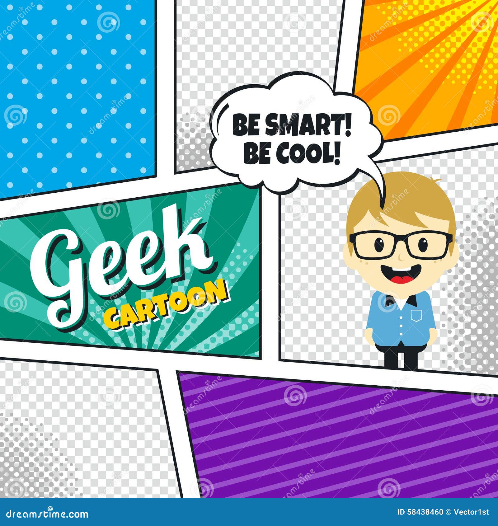 Cartoon Theme Comic Template Stock Vector - Illustration of direction ...