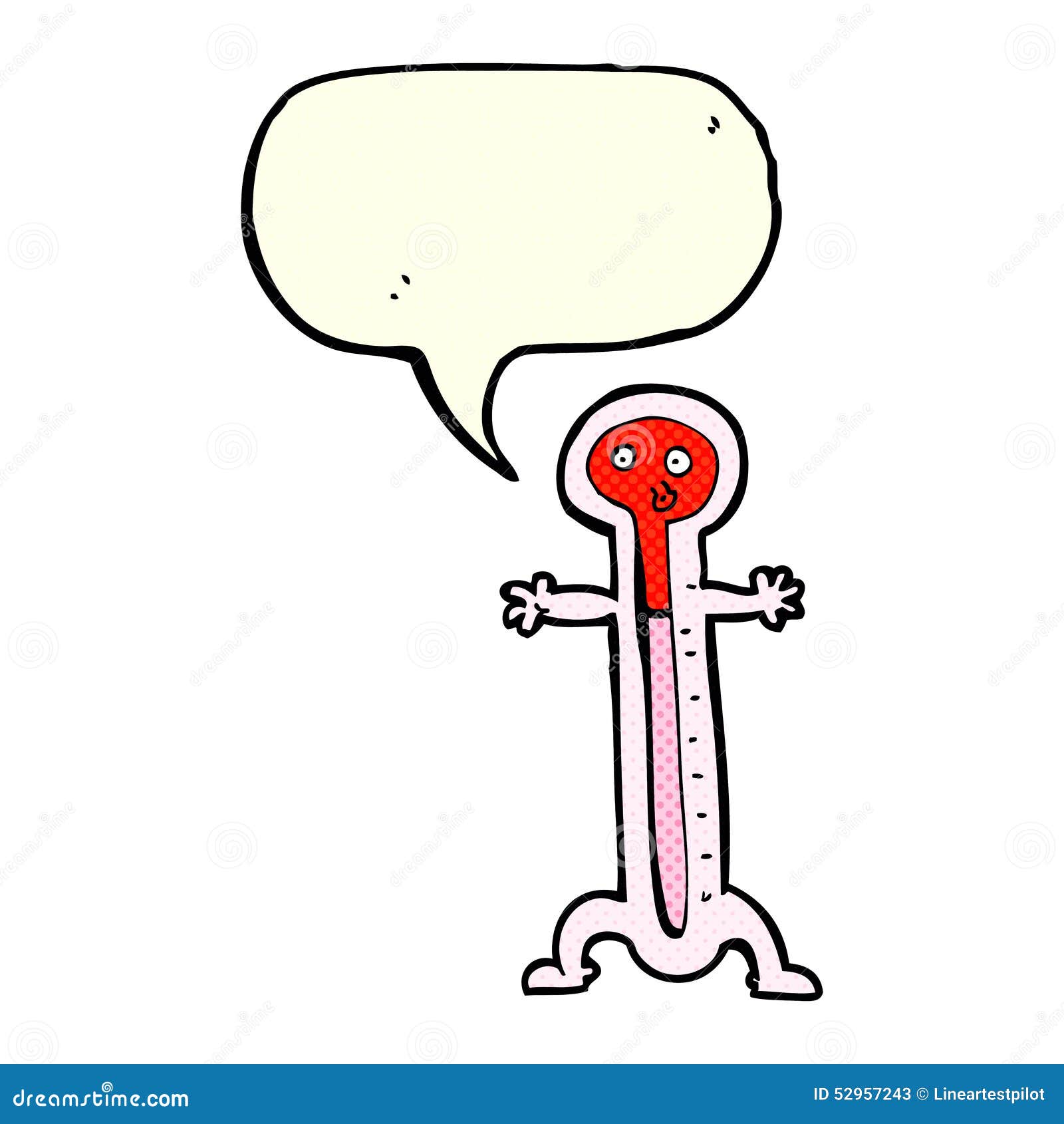 Cartoon Thermometer with Speech Bubble Stock Illustration ...