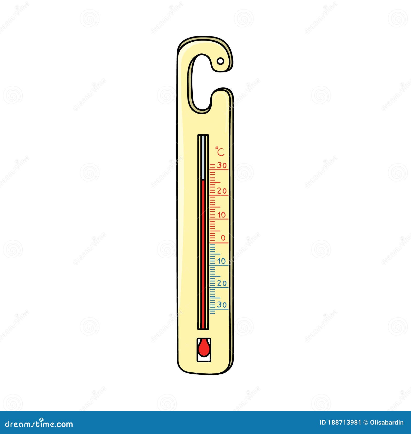 Cartoon Thermometer. Vector Illustration Stock Vector - Illustration of ...