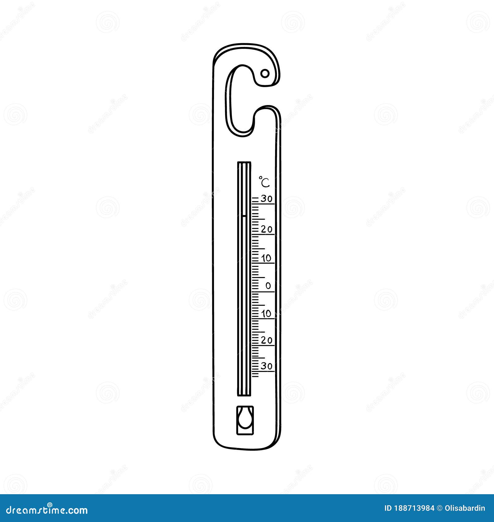 Cartoon Thermometer. Vector Illustration Stock Vector - Illustration of ...