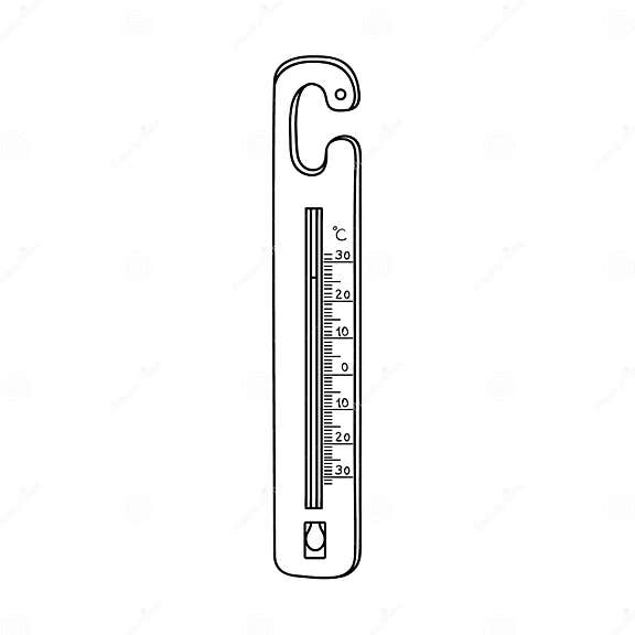 Cartoon Thermometer. Vector Illustration Stock Vector - Illustration of ...