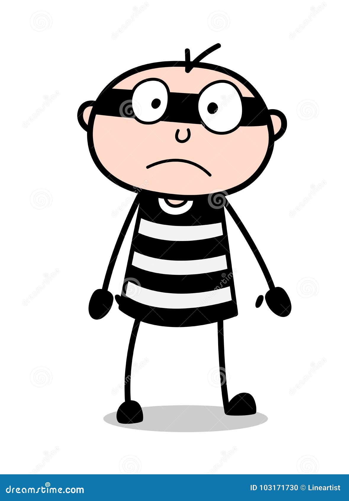 Thief Bad Face Vector Illustration | CartoonDealer.com #115588674