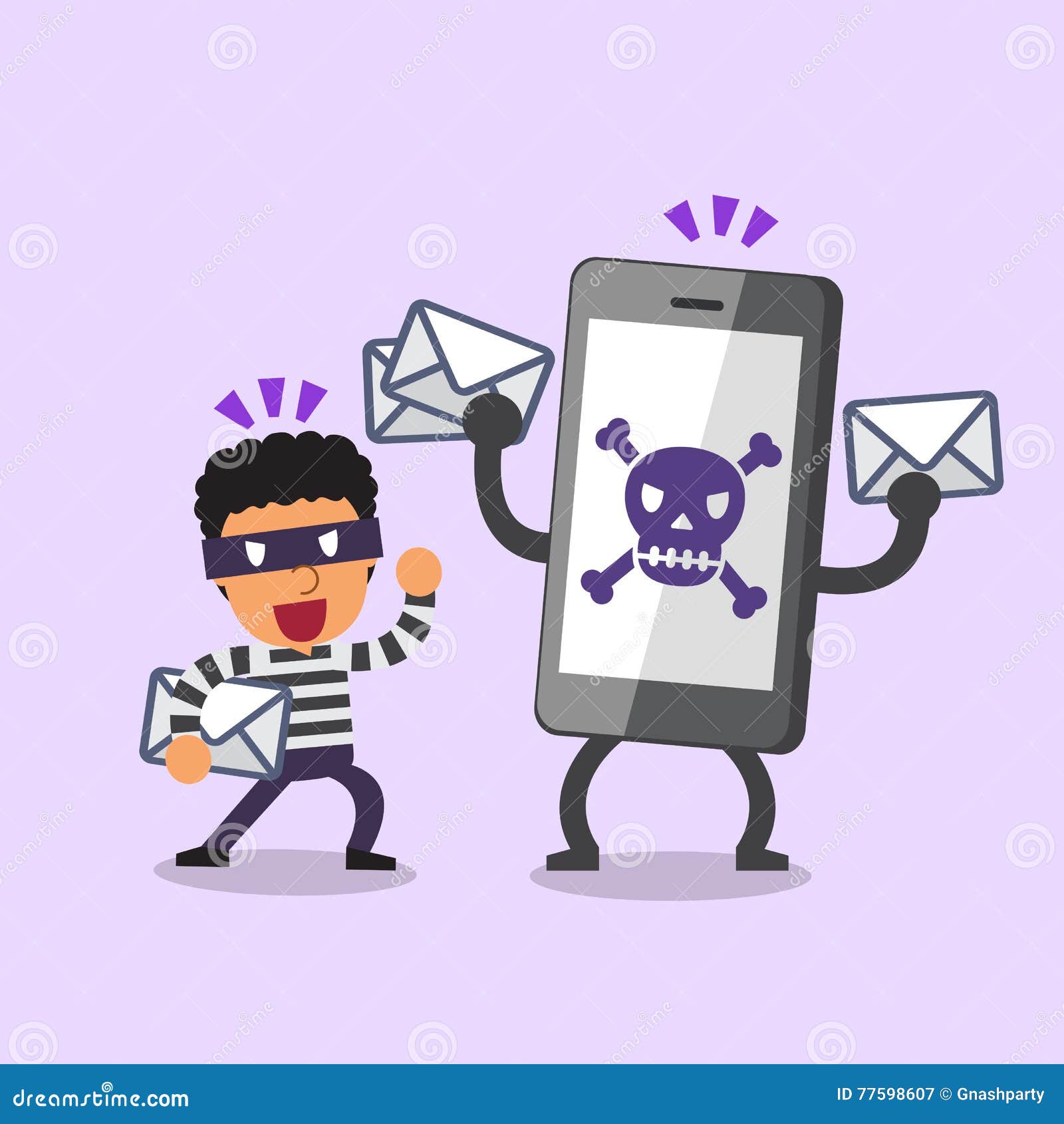 Cartoon Thief Smartphone Skull Icon Stock Illustrations – 10 Cartoon ...