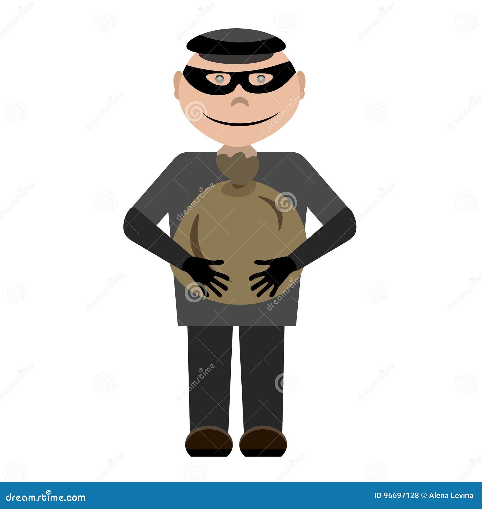 Black Bandit Goggles Mask Criminal Symbol Of Crime And Ganster Vector
