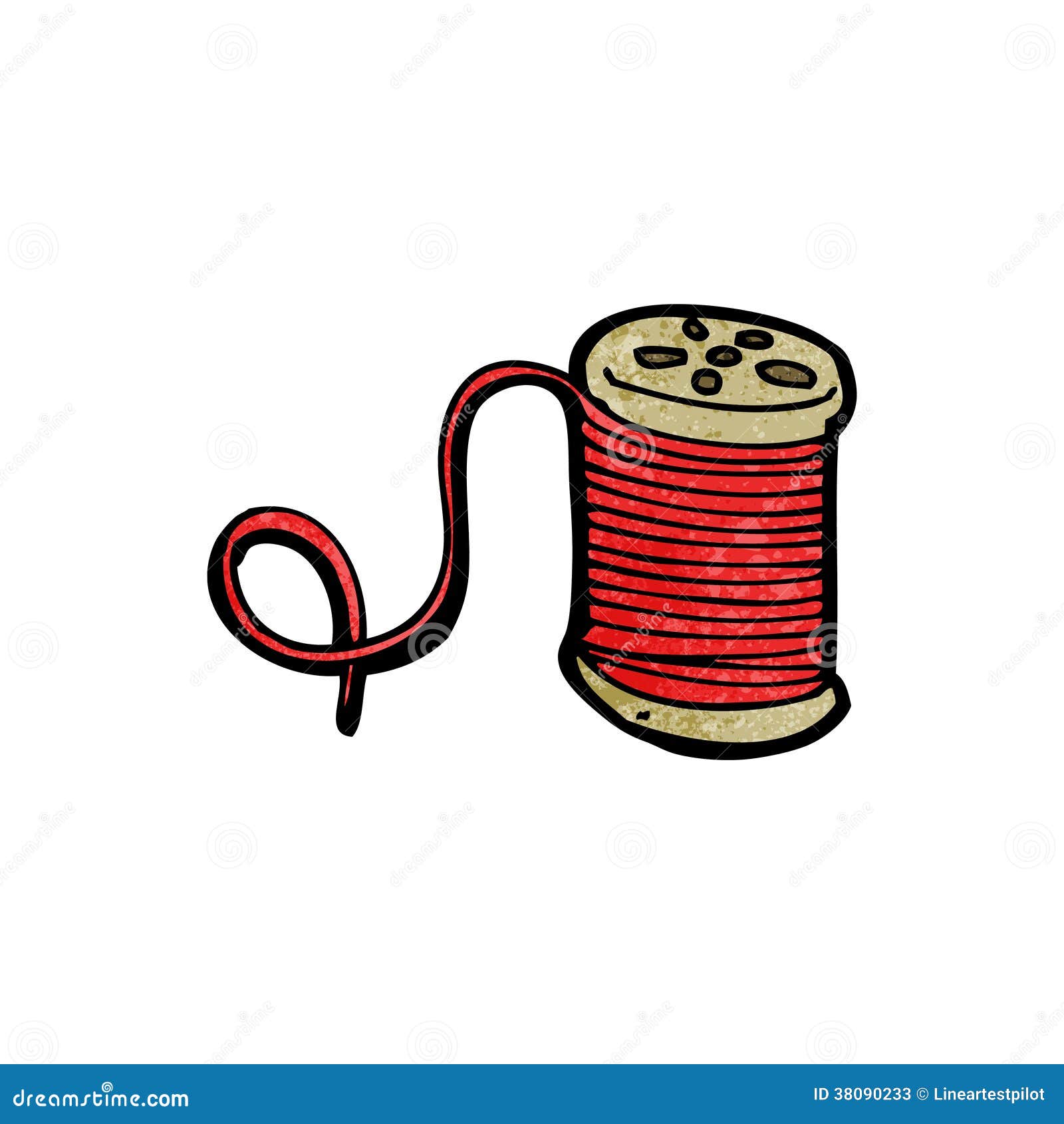 Cartoon thread stock vector. Illustration of hand, retro - 38090233