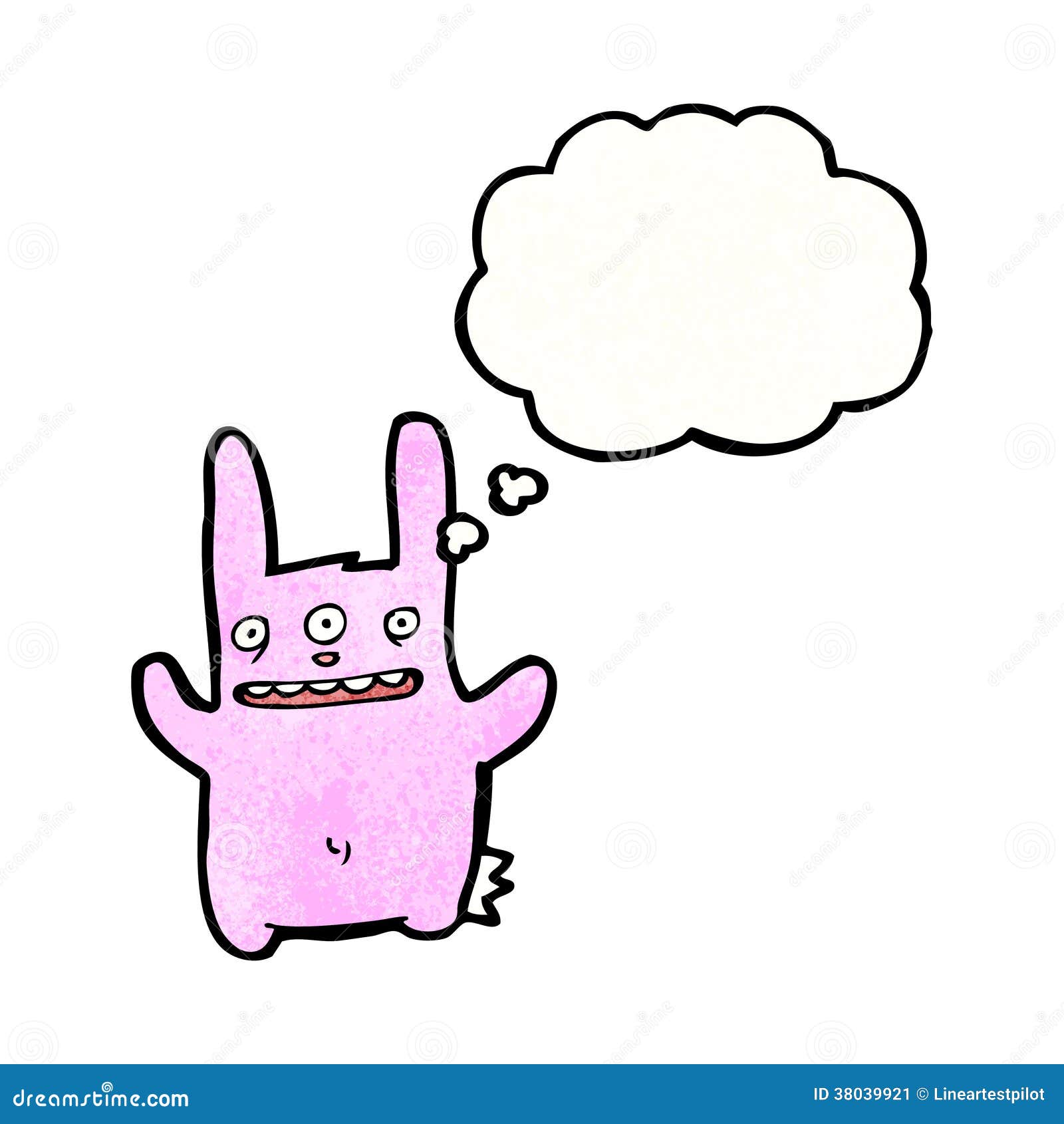 Cartoon three eyed rabbit stock vector. Illustration of mutant - 38039921