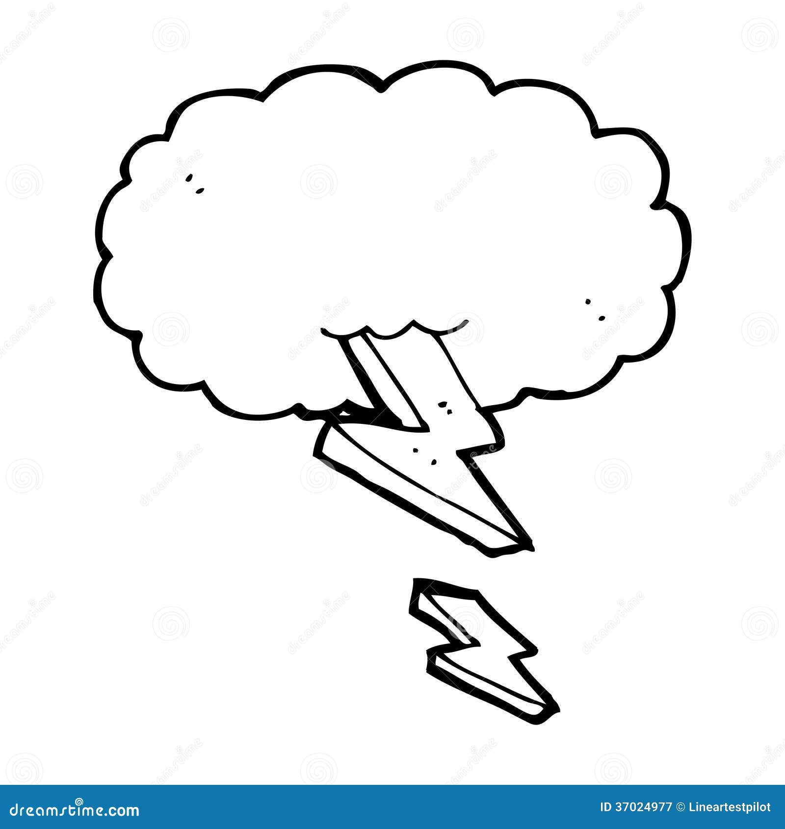 Cartoon thundercloud stock illustration. Illustration of thunder - 37024977