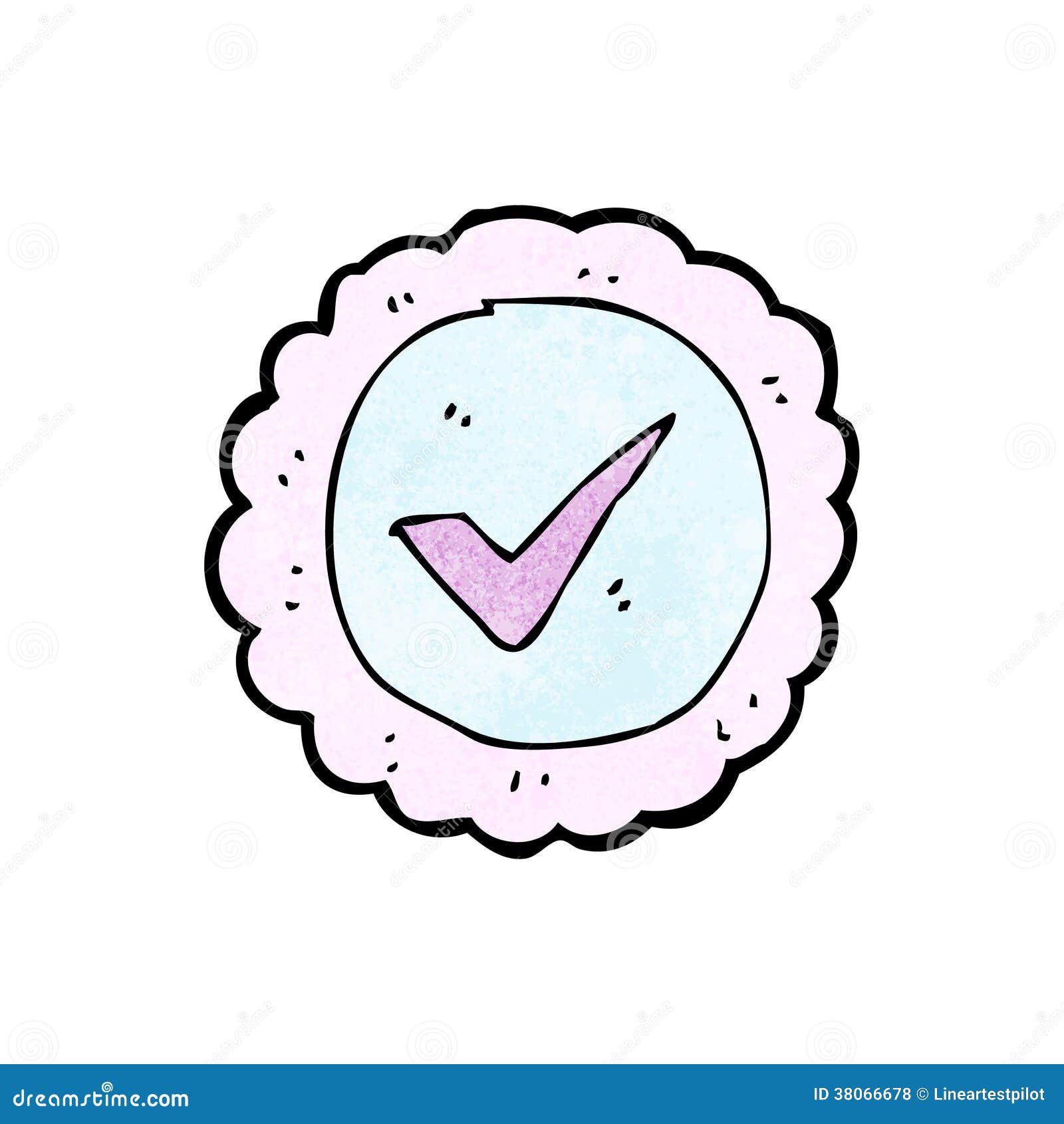 Cartoon tick sign stock vector. Illustration of funny - 38066678