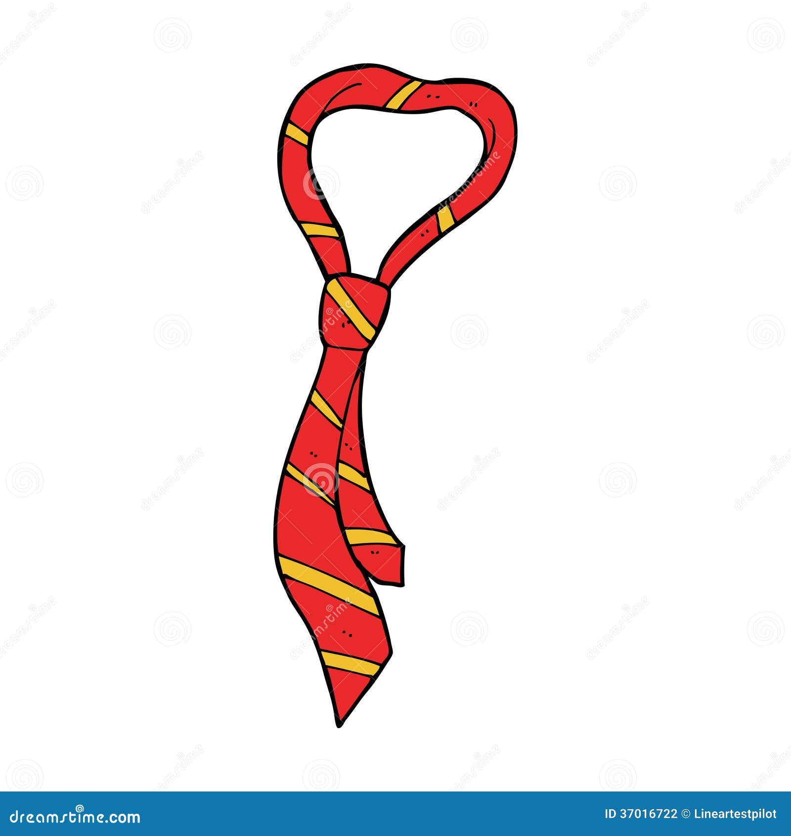 Cartoon tie stock vector. Illustration of school, simple - 37016722