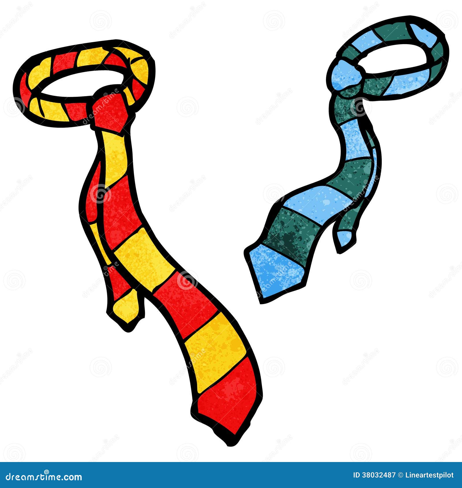 Cartoon tie stock vector. Illustration of happy, cheerful - 38032487