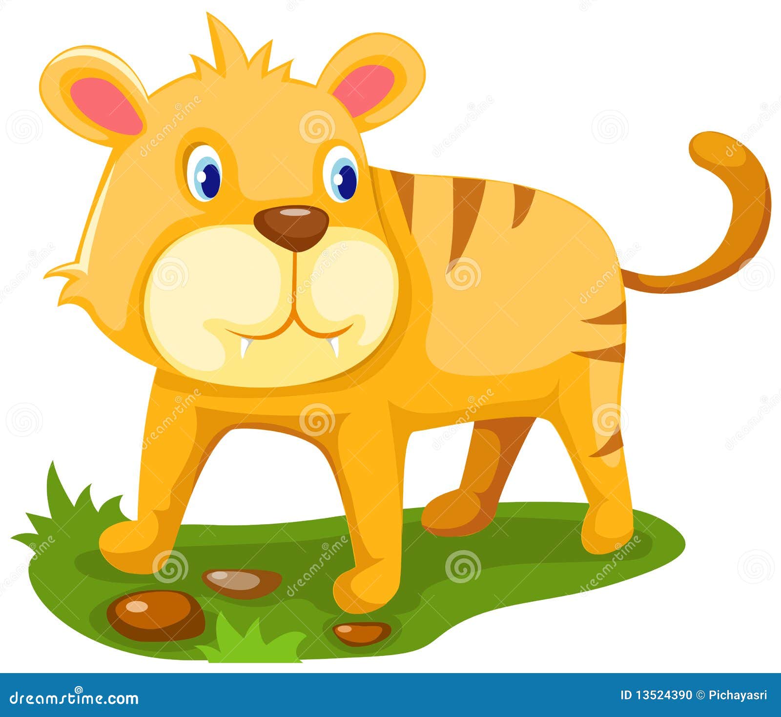 Cartoon tiger stock vector. Illustration of white, colorful - 13524390