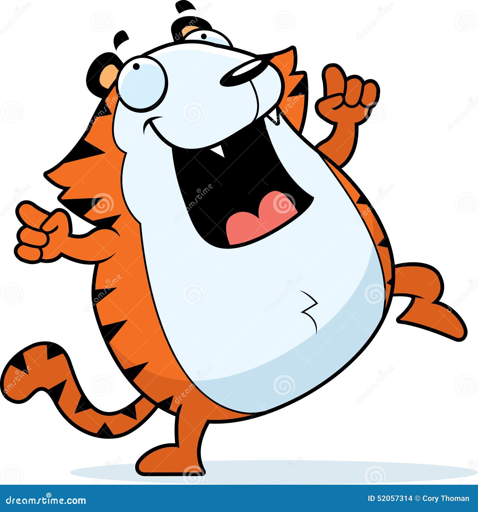 Cartoon Tiger Dancing stock vector. Illustration of vector - 52057314