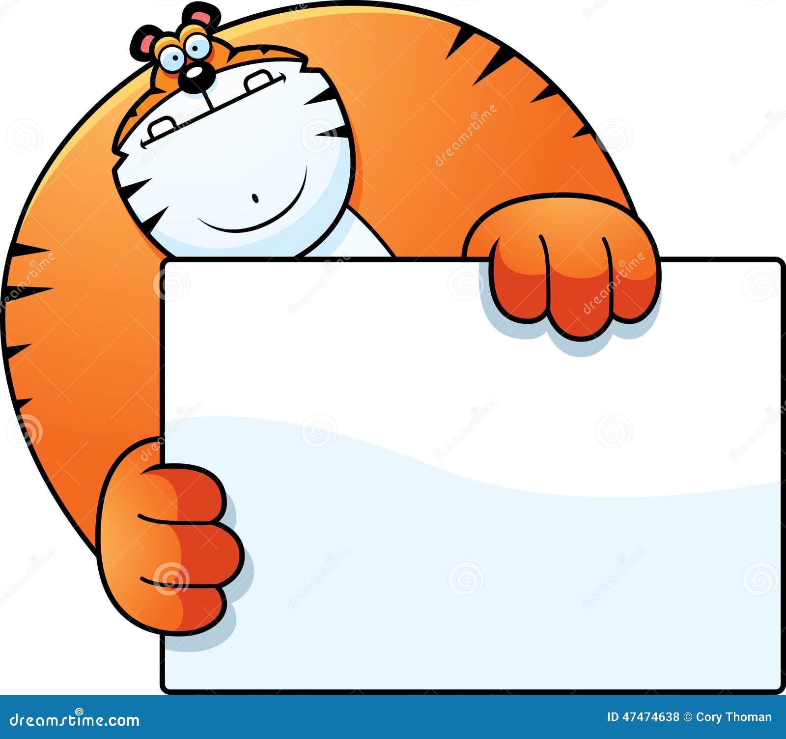 Cartoon Tiger Hiding stock vector. Illustration of clipart - 47474638