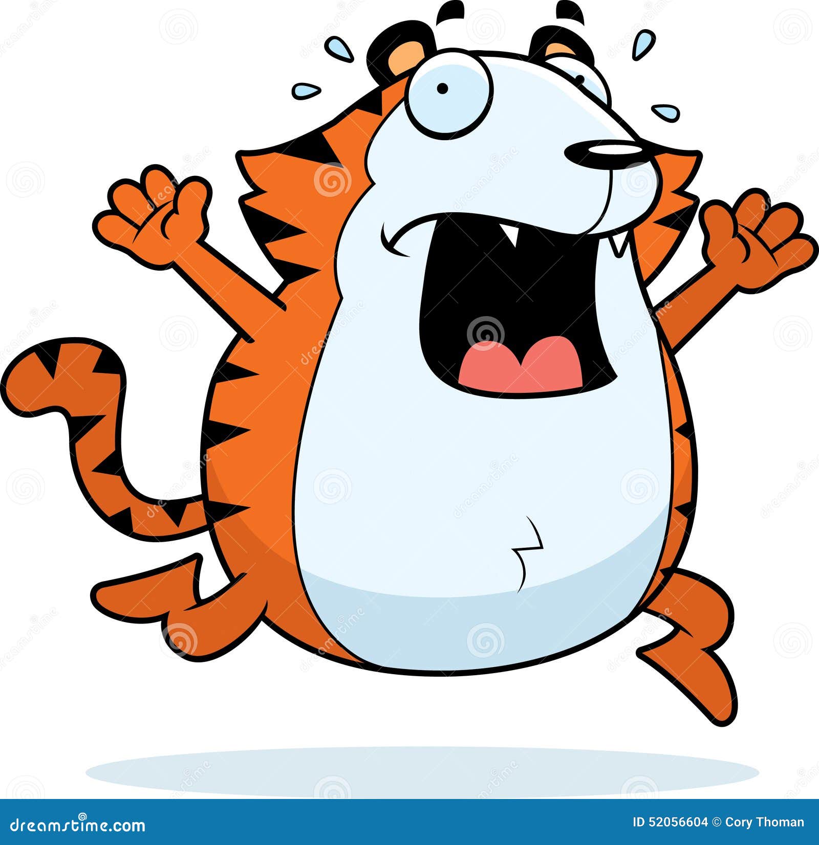 Cartoon Panic Running Around