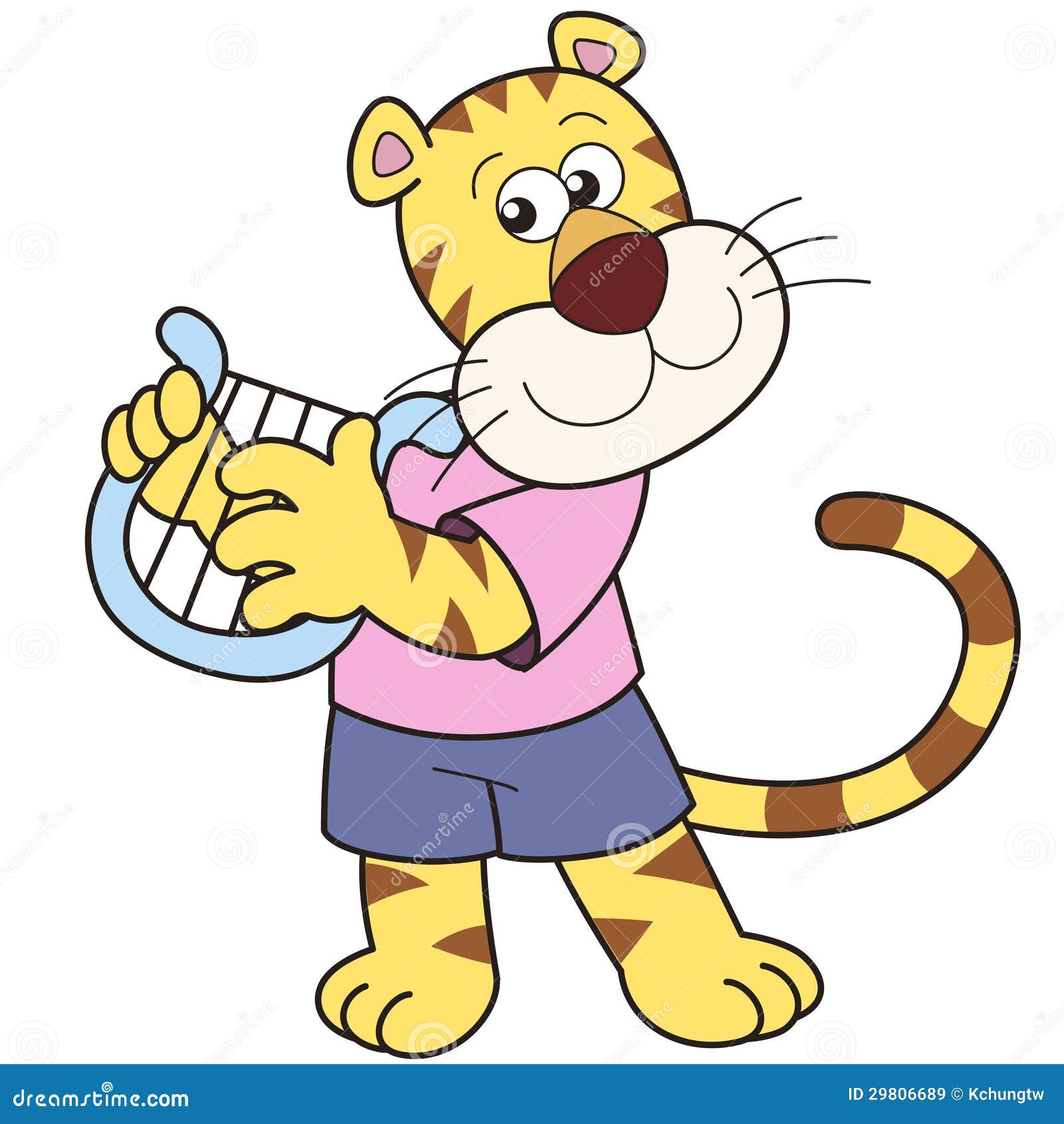 Tiger Playing With Toy Tiger Stock Photo | CartoonDealer.com #35573436