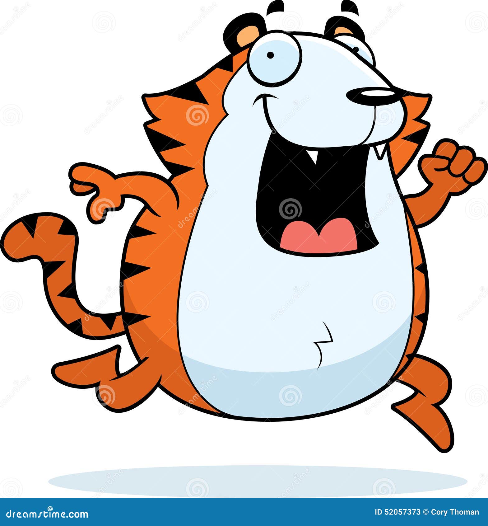 Cartoon Tiger Running stock vector. Illustration of graphic - 52057373