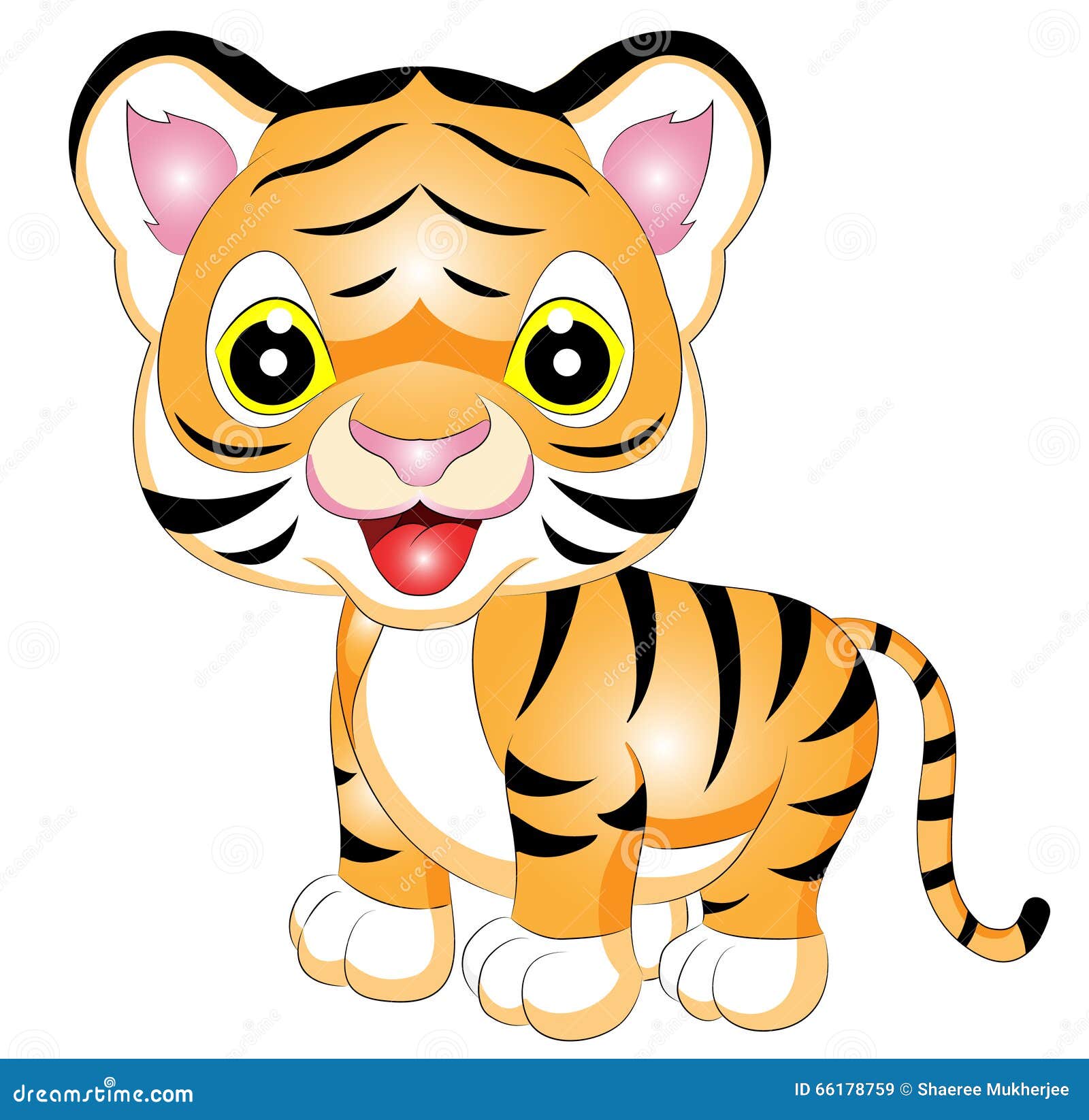 Cartoon Tiger Vector Illustration Stock Vector - Illustration of tiger ...