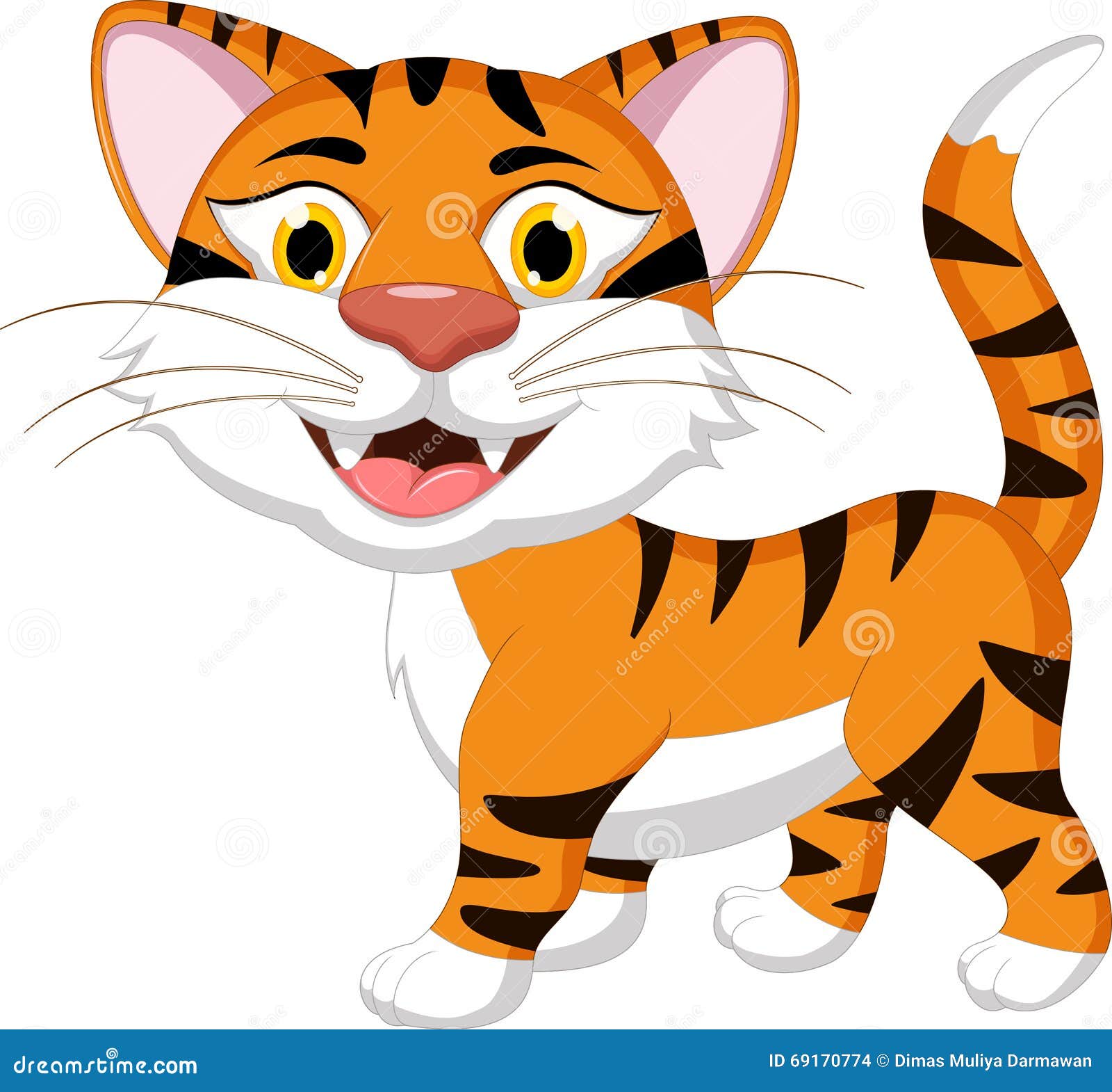 Cartoon Tiger for You Design Stock Illustration - Illustration of ...