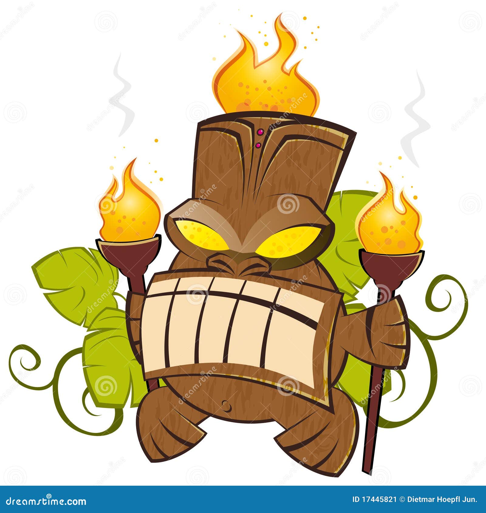 Cartoon tiki stock vector. Illustration of altar, light - 17445821