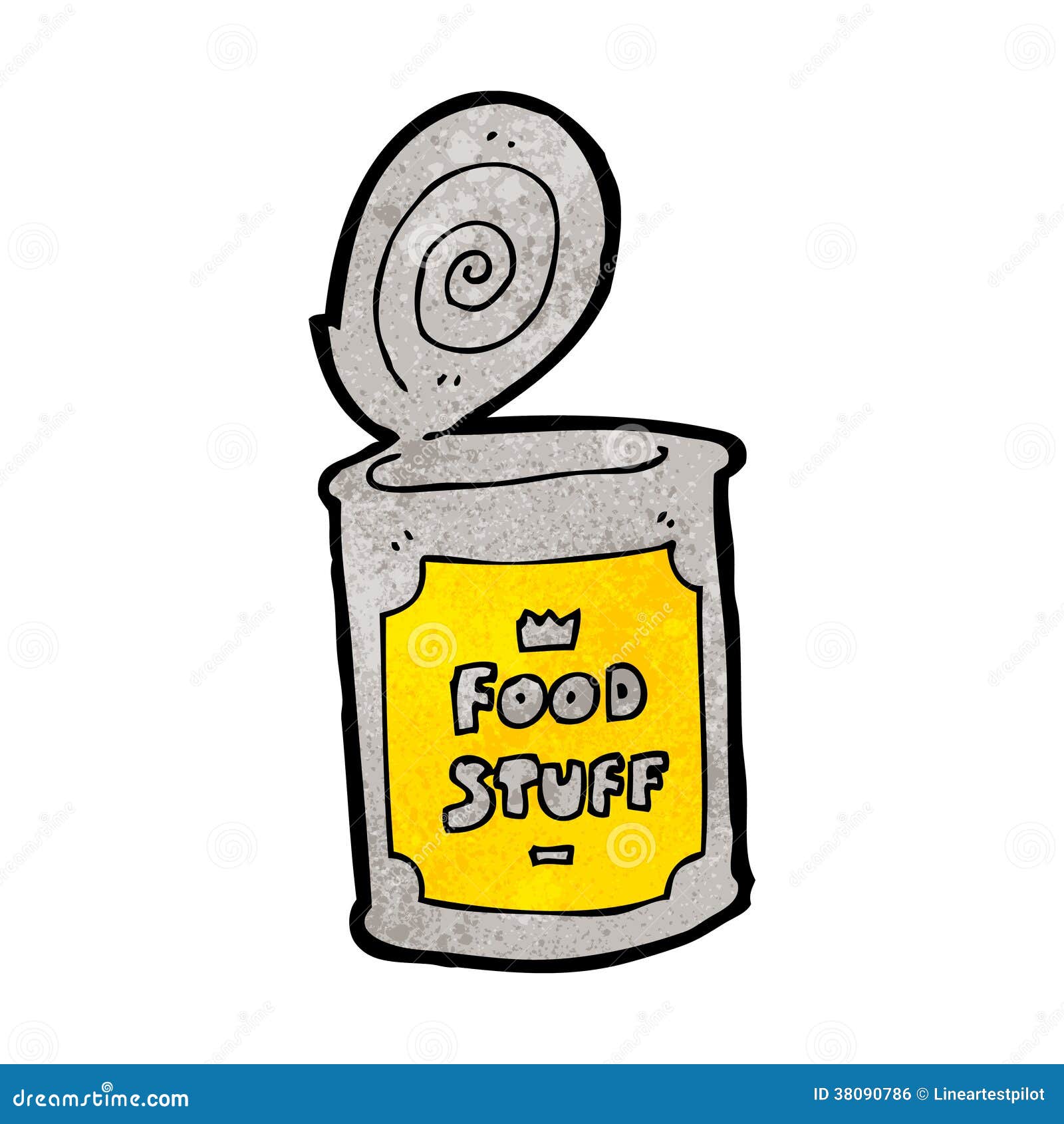 Cartoon tinned food stock vector. Illustration of doodle - 38090786