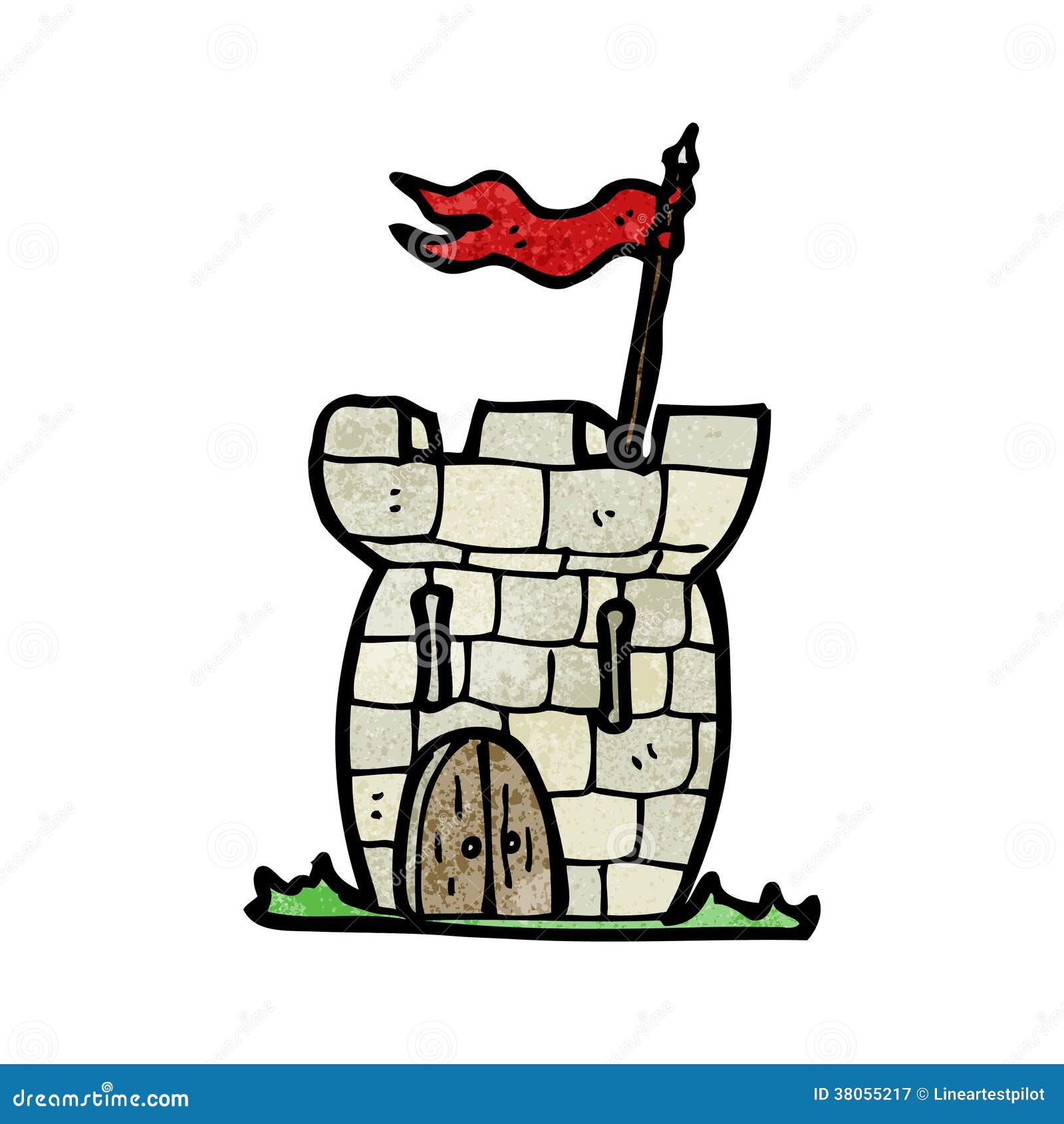 Cartoon tiny castle stock vector. Illustration of tiny - 38055217