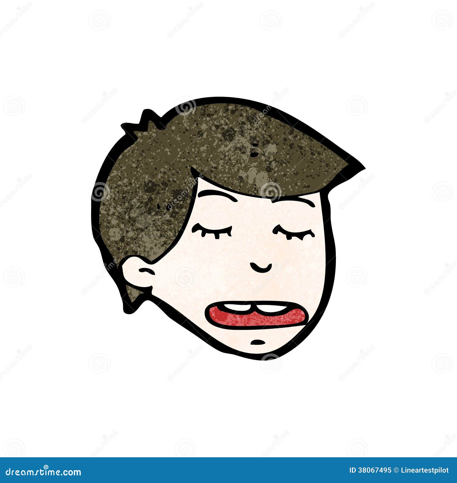 Cartoon tired boy s face stock vector. Illustration of quirky - 38067495