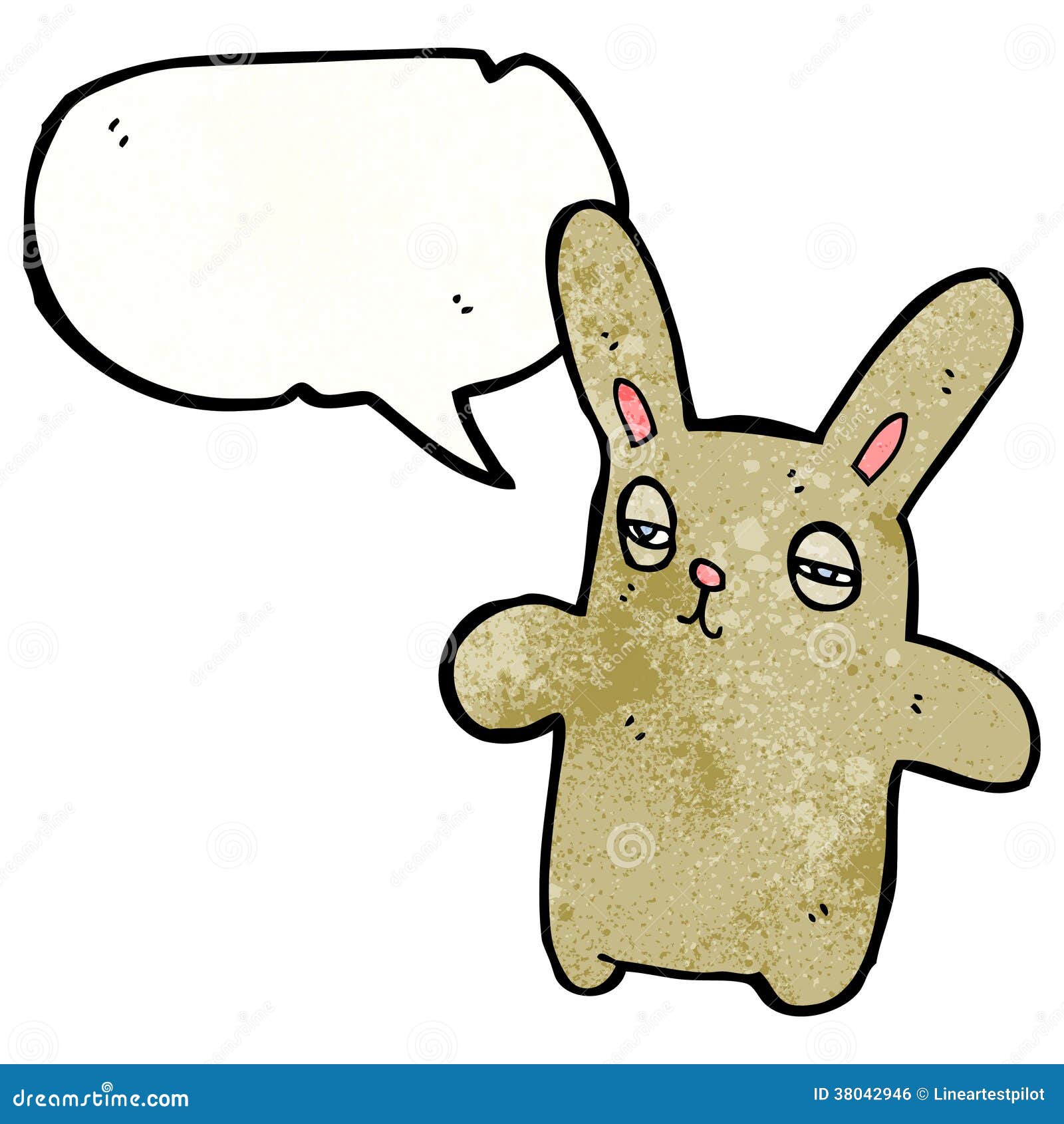 Cartoon tired bunny rabbit stock vector. Illustration of speaking ...