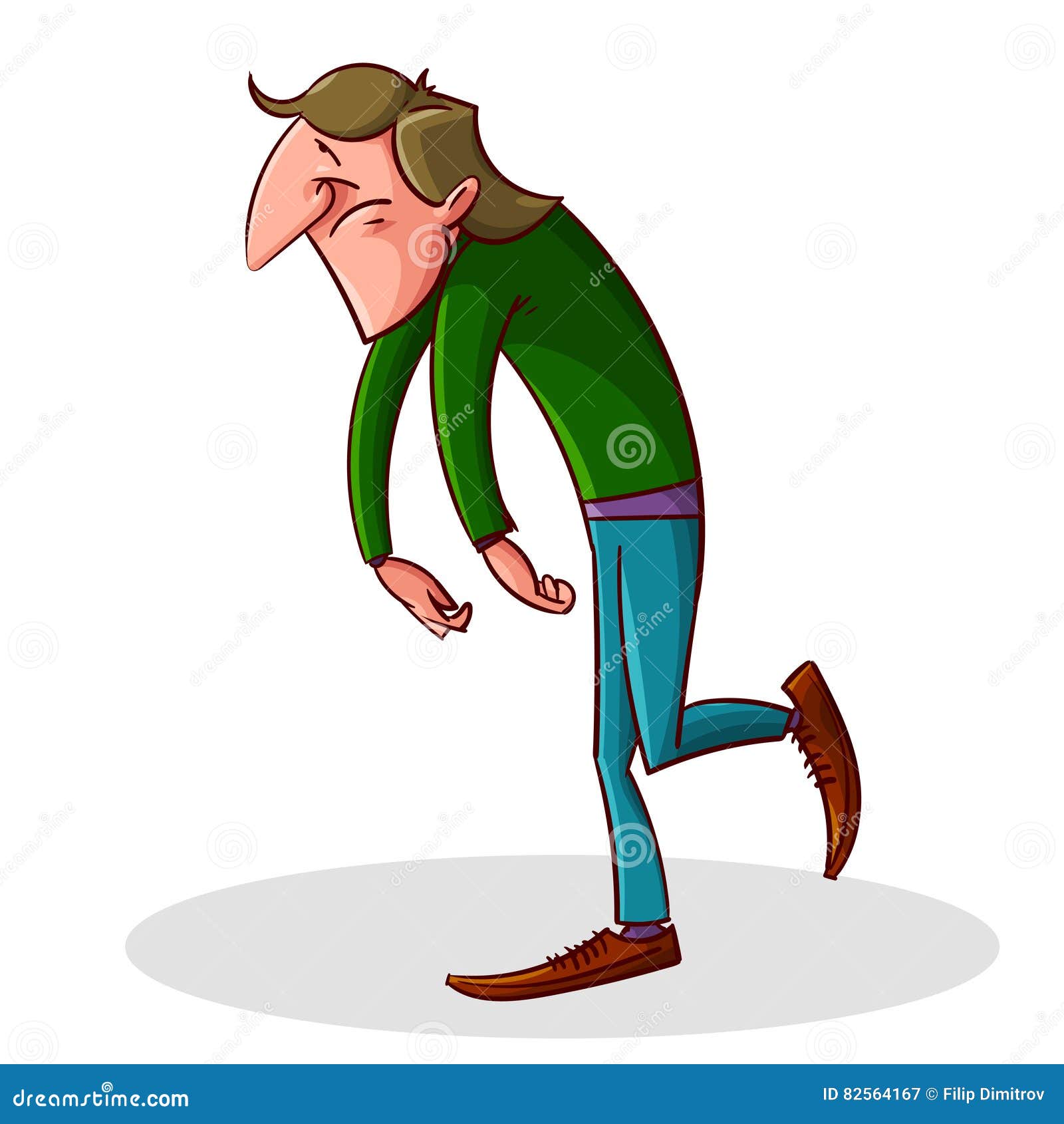 Cartoon Tired and Depressed Man Stock Vector - Illustration of work ...