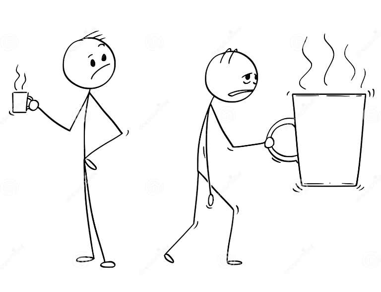 Cartoon of Tired or Overworked Businessman Carrying Big Cup of Coffee ... Cartoon of Tired or Overworked Businessman Carrying Big Cup of Coffee ...