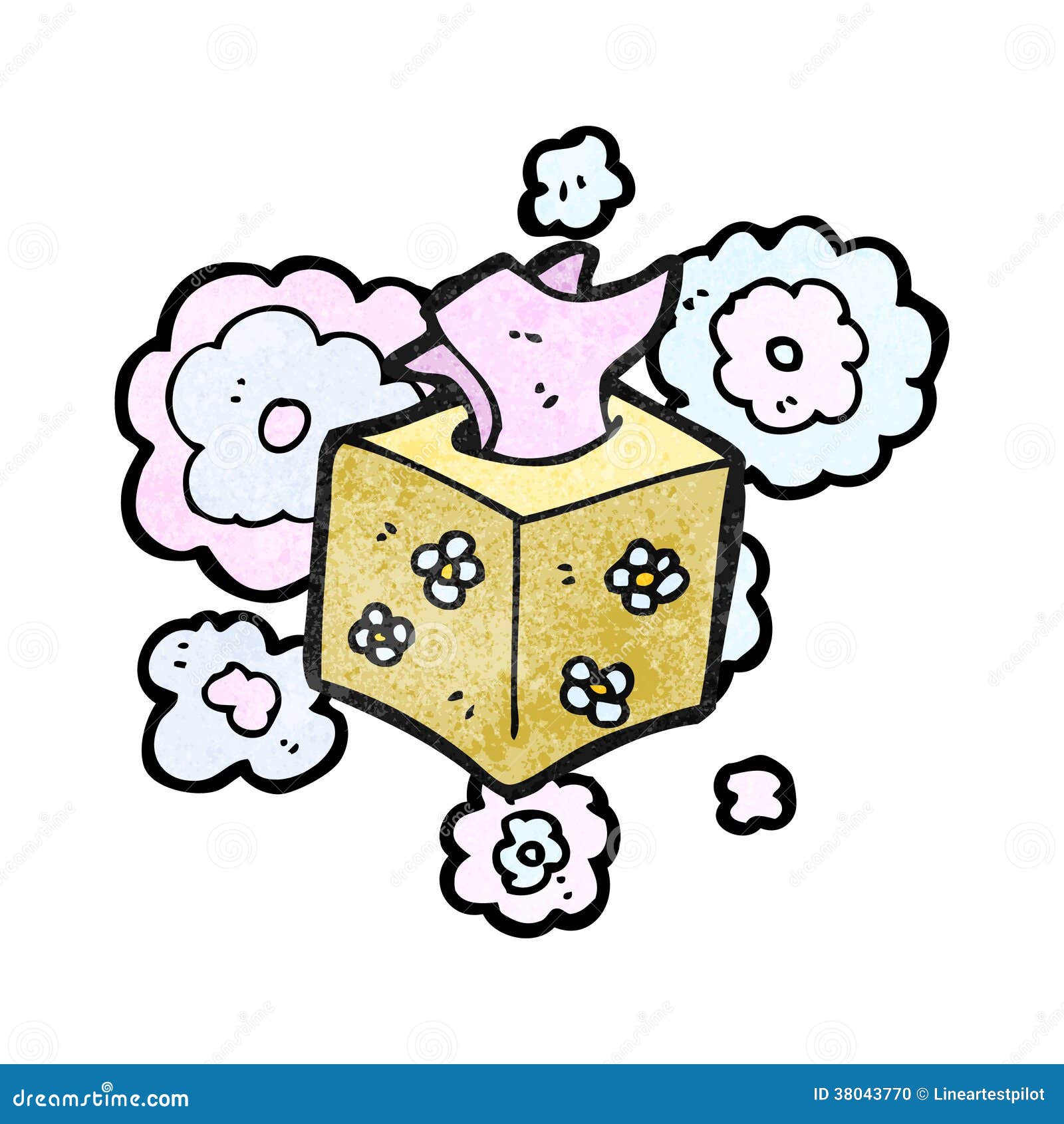 Cartoon tissue box stock vector. Illustration of drawn - 38043770