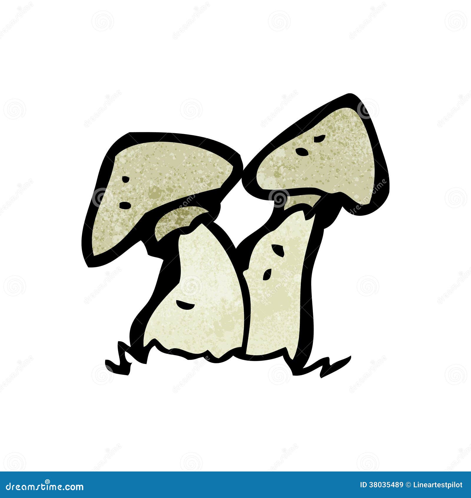 Cartoon toadstool stock vector. Illustration of funny - 38035489