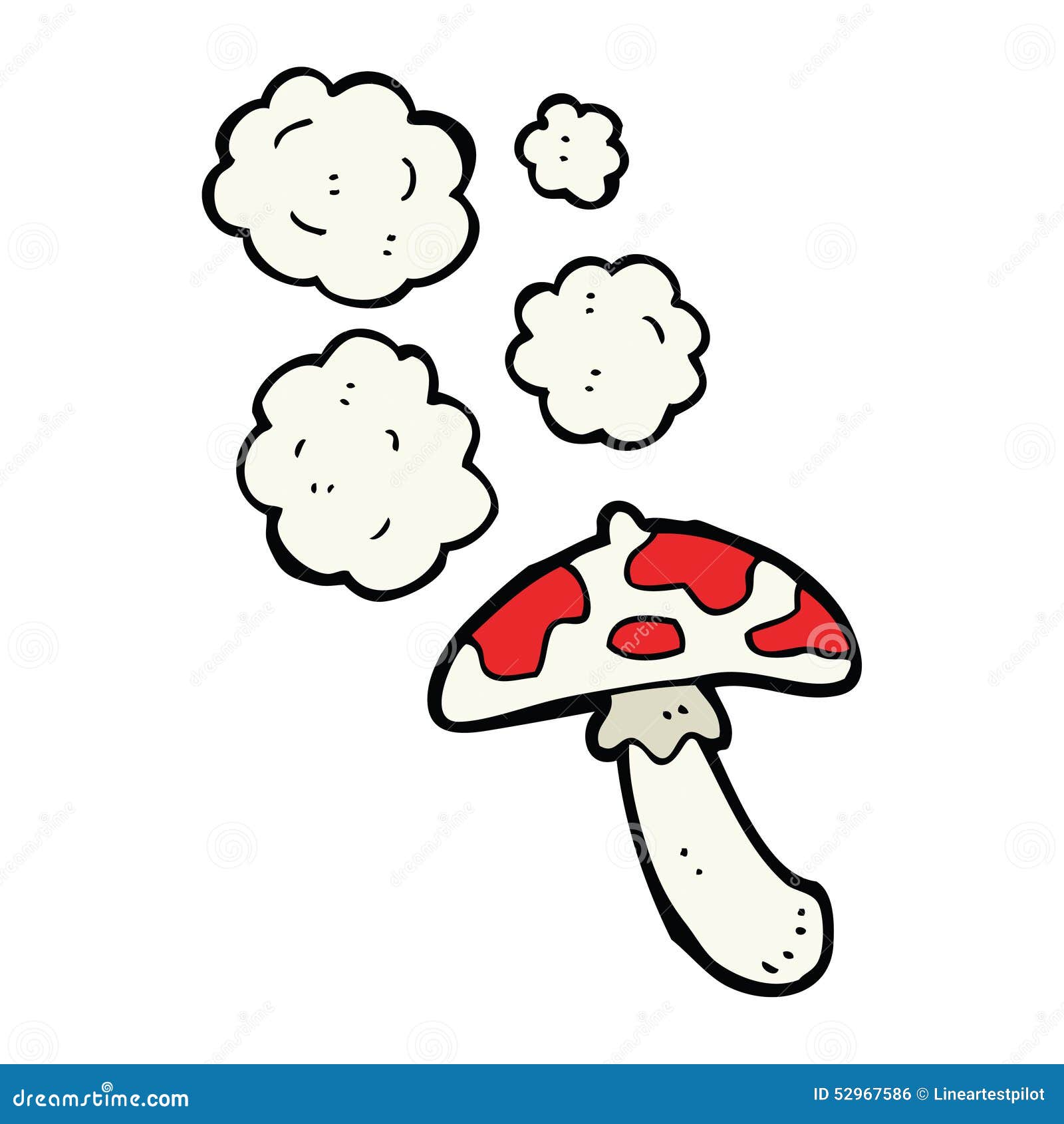 Cartoon toadstool stock illustration. Illustration of hand - 52967586