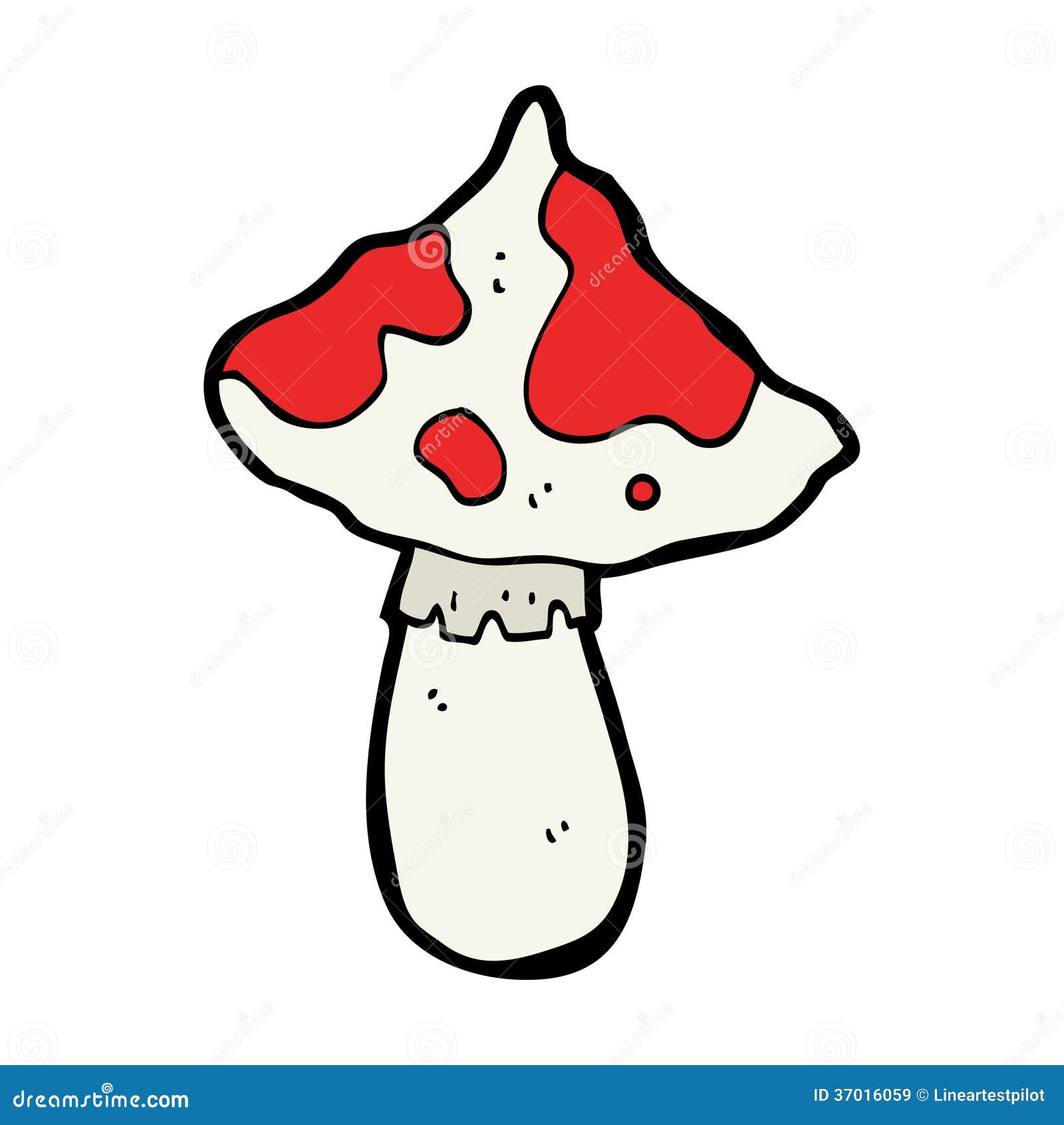 Cartoon toadstool stock vector. Illustration of clip - 37016059