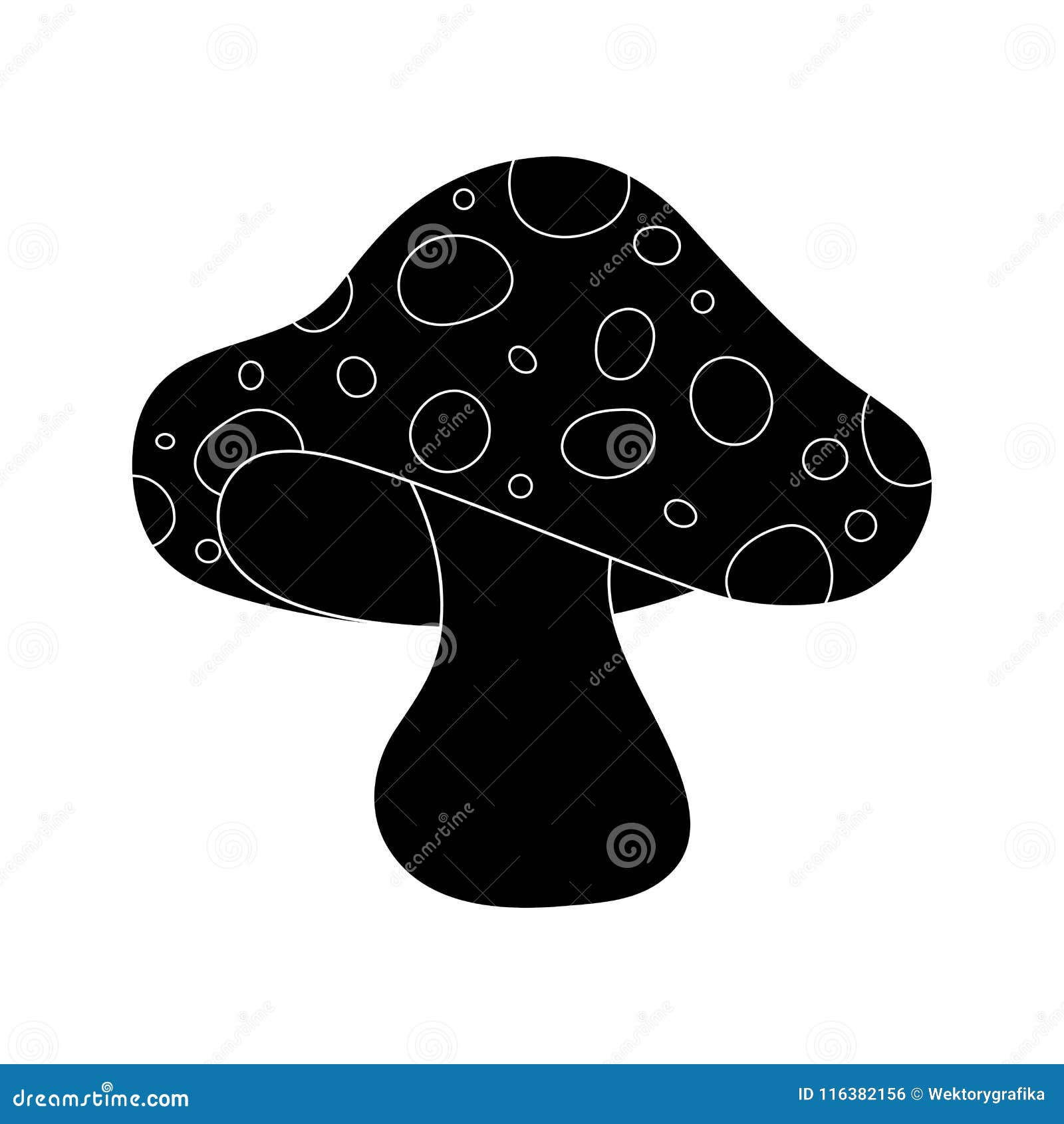 Cartoon Toadstool Silhouette Isolated on White Background Stock Vector ... Cartoon Toadstool Silhouette Isolated on White Background Stock Vector ...