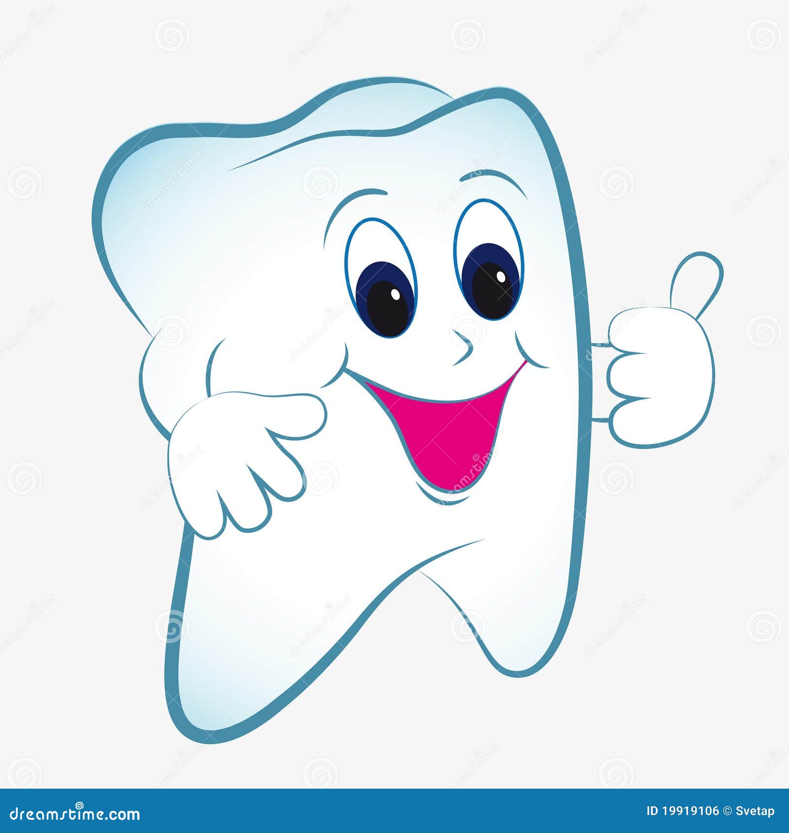 Cartoon tooth stock vector. Illustration of happiness - 19919106